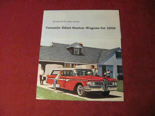 1959 EDSEL STATION Wagon Sales Brochure Booklet Catalog Old Original $9 ...