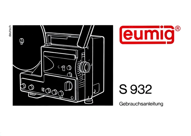 BEDIENUNGSANLEITUNG MANUAL FILMPROJEKTOR Eumig S 932 Supersound EUR 9,99 - PicClick DE