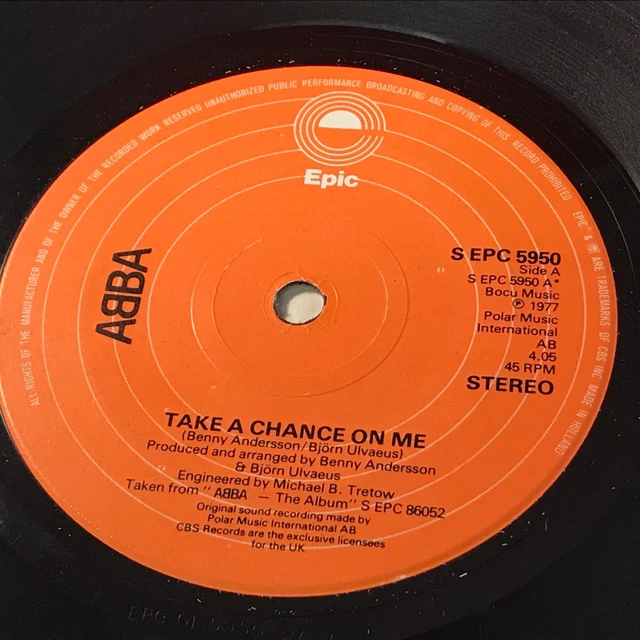 ABBA TAKE A Chance On Me 1977 Dutch 7" vinyl single EXCELLENT CONDITION ...
