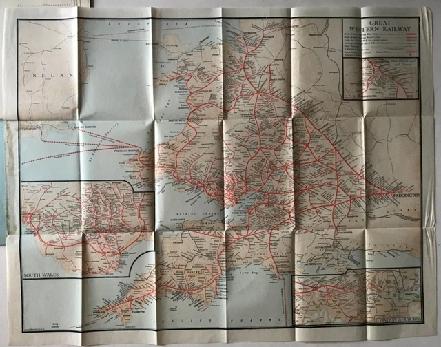 GWR GREAT WESTERN Railway Map and Index of Goods Stations by James ...