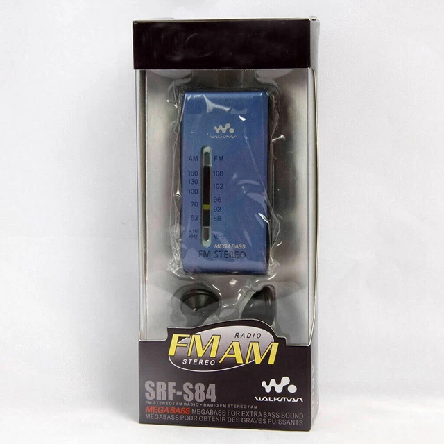 WALKMAN NEW ANALOGUE Tune-Blue Portable Radio SRF-S84 FM/AM Super ...