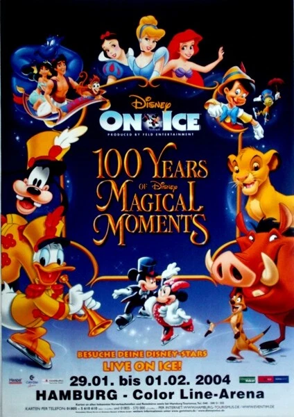 DISNEY ON ICE - 2004 - Plakat - 100 Years of Magical Moments - Poster ...