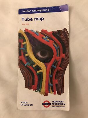 LONDON UNDERGROUND TUBE Map June 2016, Collectors Item, Cover: Hew ...