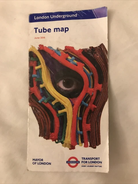 LONDON UNDERGROUND TUBE Map June 2016, Collectors Item, Cover: Hew ...