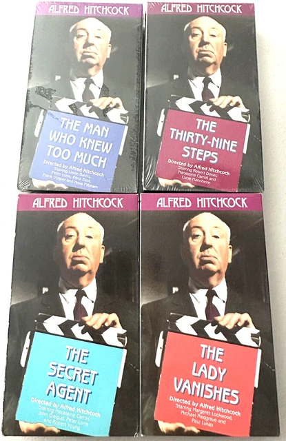 ALFRED HITCHCOCK - Mystery Classics 4-Pack (VHS, 2000, 4-Tape Set) 2 ...