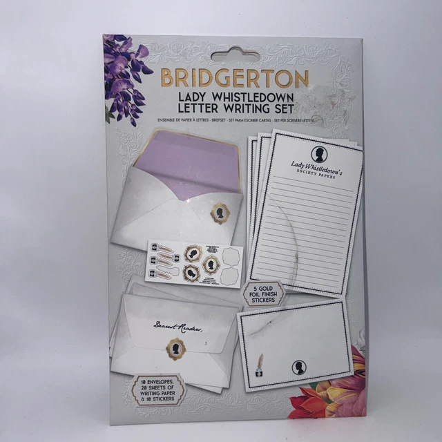 BRIDGERTON LADY WHISTLEDOWN Letter Writing Stationery Set Papers ...
