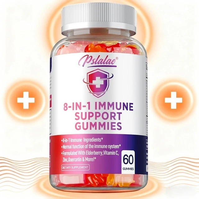 8-IN-1 IMMUNE SUPPORT Gummies - with Elderberry, Zinc, Vitamin C ...