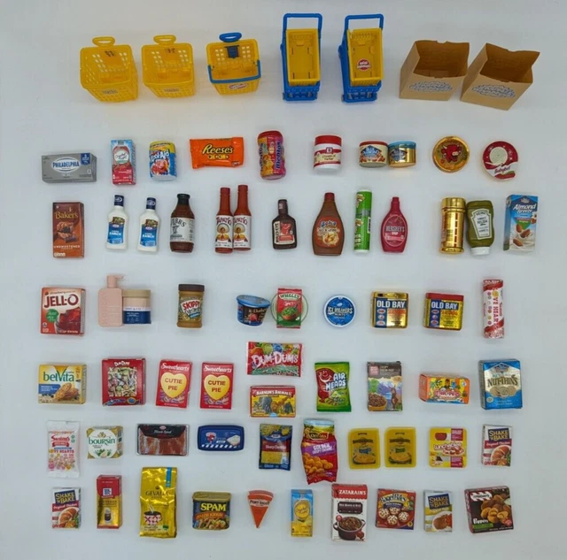 LOT OF 68 Mini Brands Toys Series 1 & 2 & 3 & Gold Rush ~ Cart Basket ...