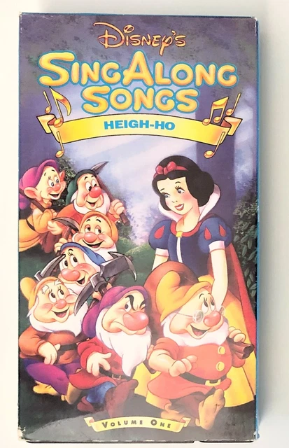 DISNEY'S SING ALONG Songs Heigh-Ho VHS Tape Tested Snow White Volume 1 ...