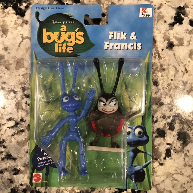 DISNEY PIXAR A Bug’s Life Flik & Francis Poseable Action Figure Vintage ...