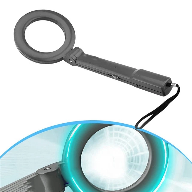 HANDHELD METAL DETECTOR with Red Light and Buzzer for Treasure Hunting ...