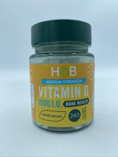 HB HOLLAND & Barrett Vitamin D3 240 Tablets Potency 25ug 1000 IU A69 ...