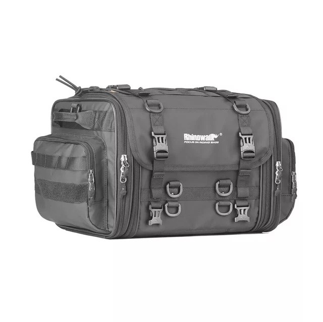 RHINOWALK MOTORCYCLE TAIL Bag 33L Expandable 45L Travel Luggage Rear ...