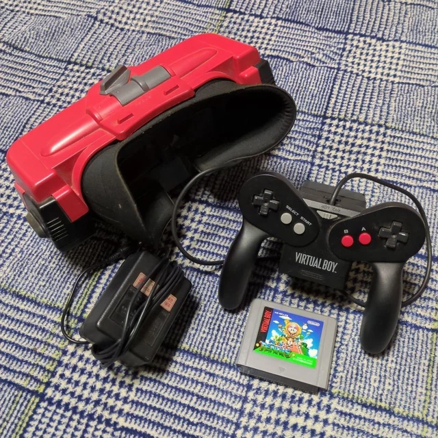 NINTENDO VIRTUAL BOY Console System Vintage Retro Game with game Set ...