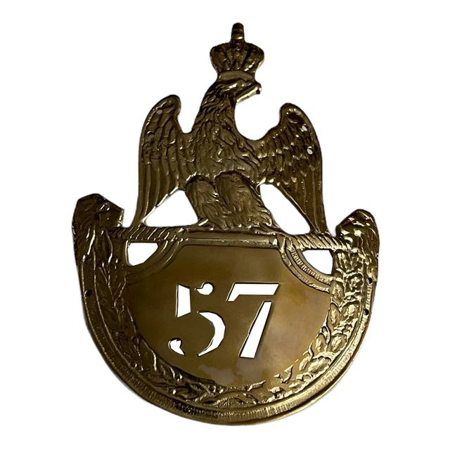THE 57TH REGIMENT (57ème Régiment) Napoleonic French Shako plate £49.99 ...