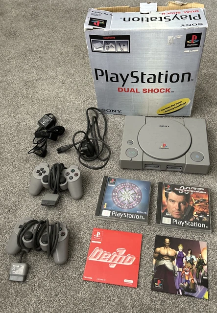 VINTAGE SONY PLAYSTATION 1 Ps1 Pal Dual Shock Console Boxed + 2 Games ...