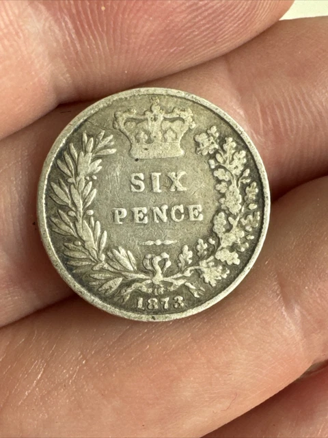 GREAT BRITAIN 1873 - 6 Pence / Sixpence - Queen Victoria 1st Portrait ...