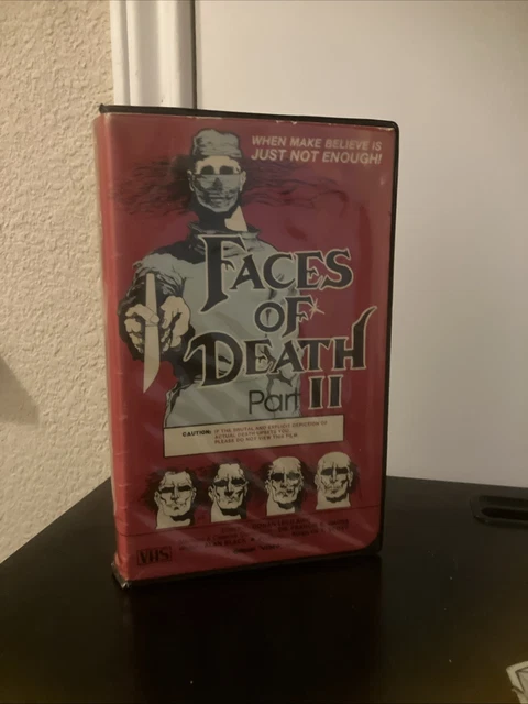FACES OF DEATH II VHS Tape Clamshell Big Box Gorgon Video Horror RARE ...