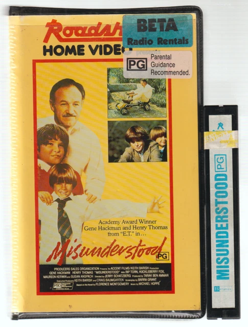 RARE BETA VIDEO Tape MISUNDERSTOOD Clamshell Ex-Rental Betamax Roadshow Home $90.00 - PicClick AU