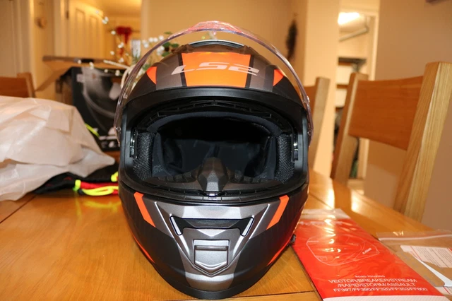 NEW MOTORCYCLE / Helmet LS2 FF 800 STORM RACER Medium flip sun visor ...