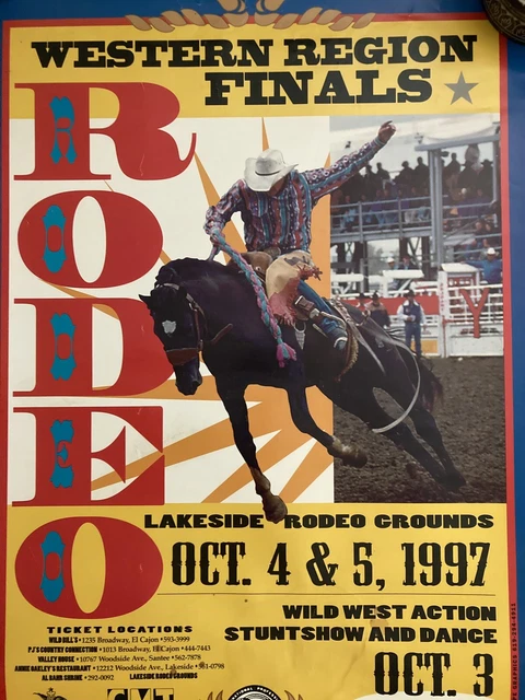 1997 LAKESIDE RODEO Western Region poster finale IPRA P106 EUR 31,20 ...