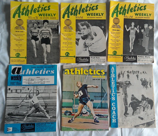 COLLECTION OF VINTAGE Athletics Weekly Magazines 1965, 1970, 1981 £12. ...