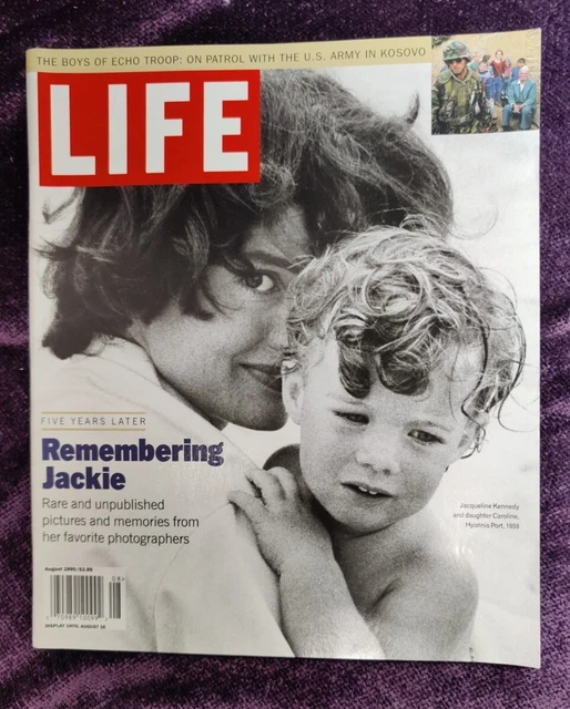 LIFE REMEMBERING JACKIE Magazine Jacqueline Kennedy Caroline Kosovo ...