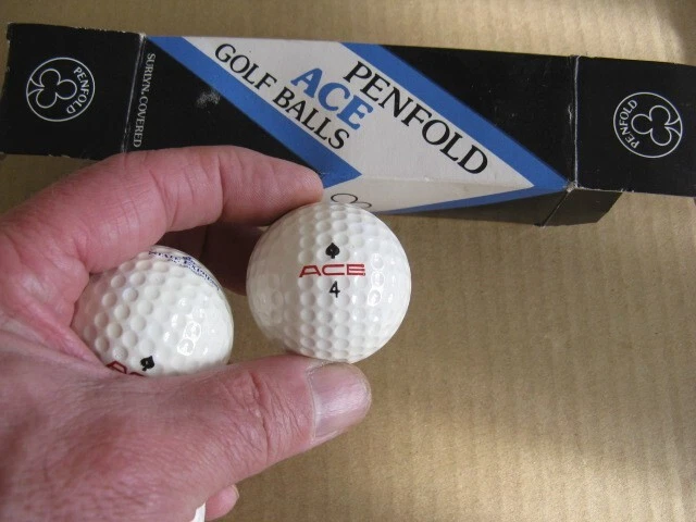 VINTAGE PENFOLD ACE Spade No4 golf ball State Express set of 3 new in box £3.00 - PicClick UK