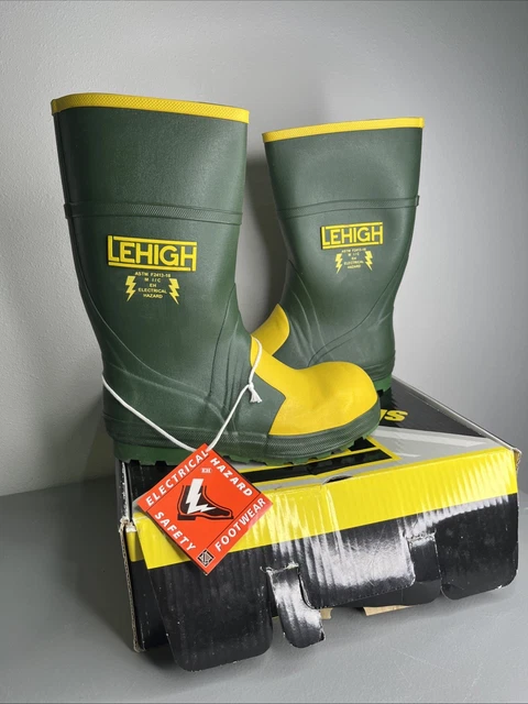LEHIGH SAFETY SHOES Unisex Steel Toe Dielectric Waterproof Rubber Work ...