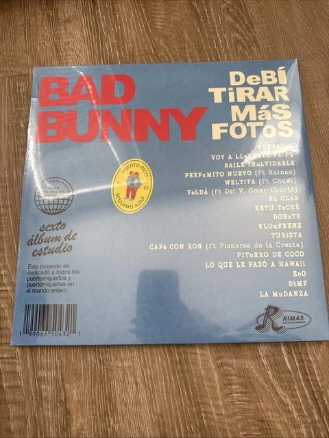 BAD BUNNY - DTMF - Debi Tirar Mas Fotos Double Blue Vinyl Gatefold ...