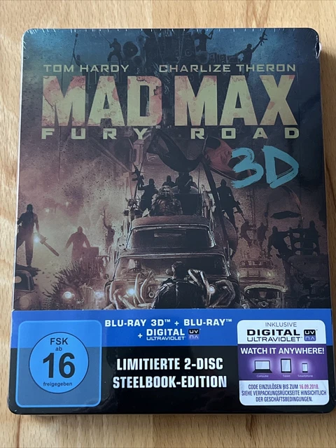 MAD MAX FURY ROAD 3D LIMITED Bluray 2-Disc STEELBOOK Uncut Edition Ovp ...