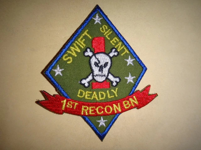 VIETNAM WAR SEMI-SUBDUED Patch USMC 1st RECON Battalion 1st Marine ...
