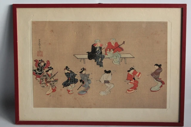 ESTAMPE JAPONAISE FETE Day Dance Hanabusa Itchō Ukiyo-e (56612) EUR 78,00 - PicClick FR