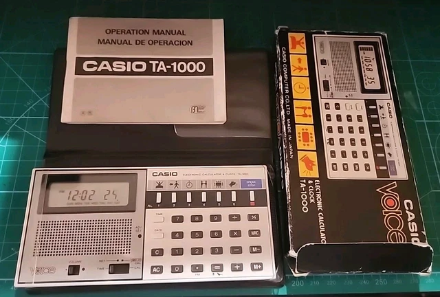 CASIO TA-1000 VOICE Calculator, Alarm and Clock - Box And Manual Included £64.56 - PicClick UK