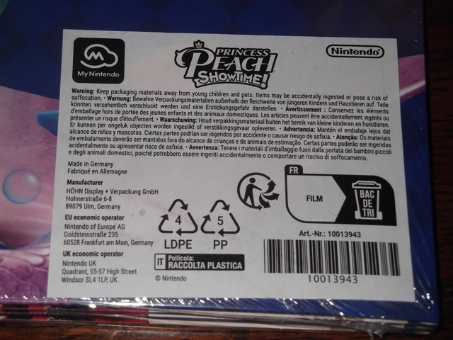 PRINCESS PEACH SHOWTIME! Document Folder Set (Nintendo Store Promotion ...