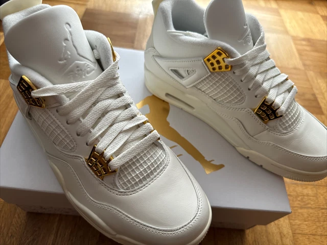 NIKE AIR JORDAN 4 Retro Metallic Gold Gr. 41 US 9.5(WMNS) 26 Cm NEU&OVP ...