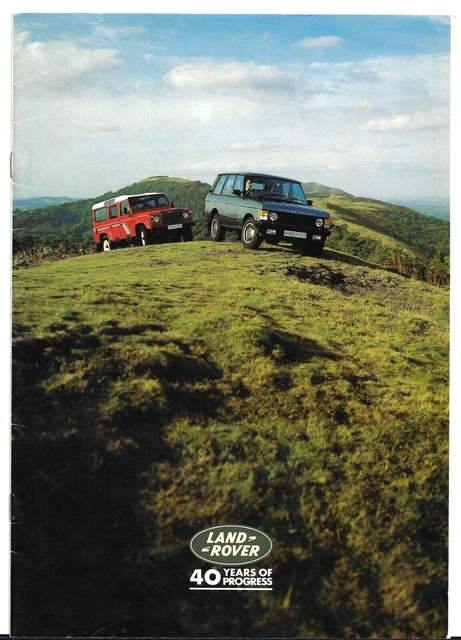 LAND ROVER 40 Years Of Progress Company History 1988 UK Brochure Inc ...