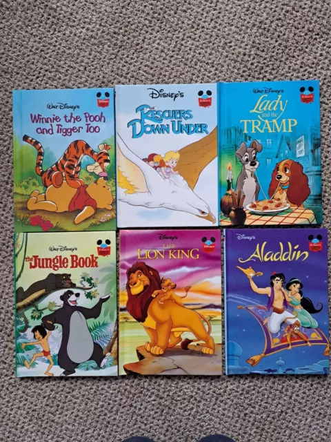 WALT DISNEY'S WONDERFUL World Of Reading Set of 6 Books Aladdin Lion ... WALT DISNEY'S WONDERFUL World Of Reading Set of 6 Books Aladdin Lion ...