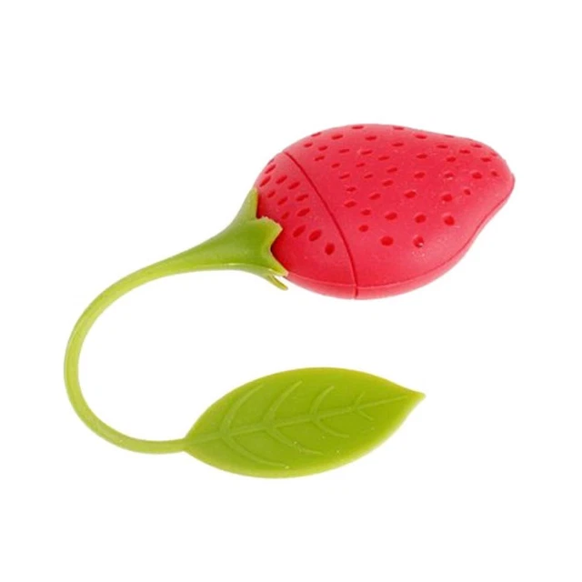 NOVELTY STRAWBERRY SHAPED Silicone Tea Infuser Strainer (Red+Green) $16 ...