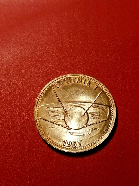 SHELL-AVIATION COMMEMORATIVE TOKEN* Sputnik 1 1957 - Cond. 1+/EF * £5. ...