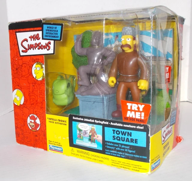 SIMPSONS WOS TOWN SQUARE CON FIGURA JEBEDIAH SPRINGFIELD SIN USAR EN ...