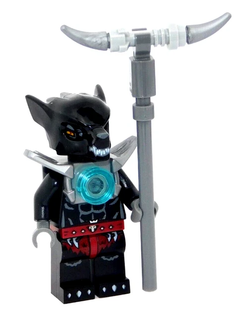 LEGO WILHURT WITH Armor & Weapon Minifig Legend of Chima Black Wolf ...