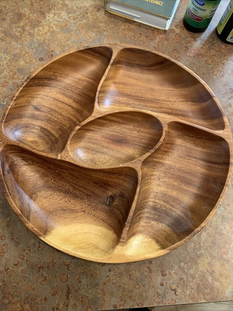 WOODEN LAZY SUSAN Filipino Victoria’s Baguio Philippines 13 1/2 Inches ...