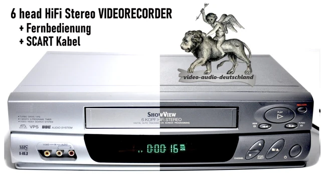 VIDEOREGISTRATORE VHS 6 head/HiFi + manutenzione professionale + 1 anno ...