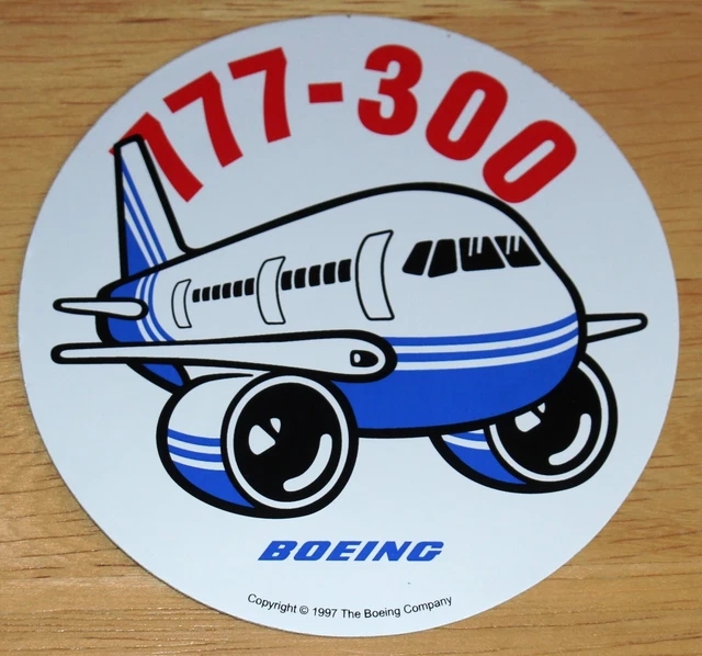 ORIGINAL BOEING ISSUED Boeing 777-300 Airliner Pudgy Sticker £5.00 ...
