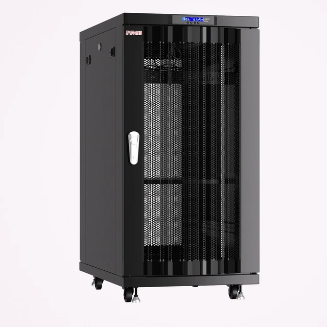 22U SERVER RACK Cabinet Network IT Data Enclosure Mesh Vented Doors ...
