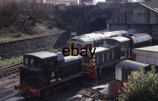 35MM RAILWAY SLIDE- View of Locos 11506, D2062 & 33117 @ Bury MPD £2.99 ...