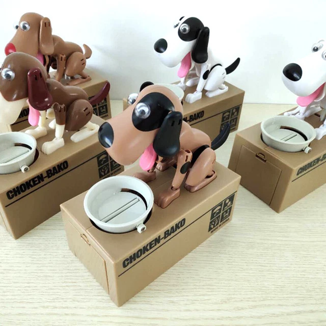 ELECTRONIC PIGGY BANK Money Box Automated Cartoon Robotic Dog Banks ...