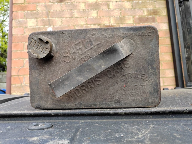 VINTAGE 2 GALLON Petrol Jerry Can With Cap Shell For Morris Cars £139. ...