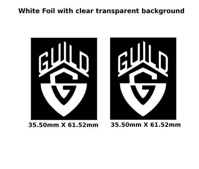 GUILD RESEARCH GUITAR Decal Headstock Decal Waterslide Restoration Logo ...